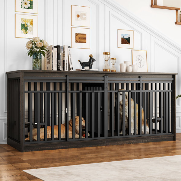 Archie & Oscar™ Double Dog Crate Furniture, Dog Cage Furniture, Pet ...