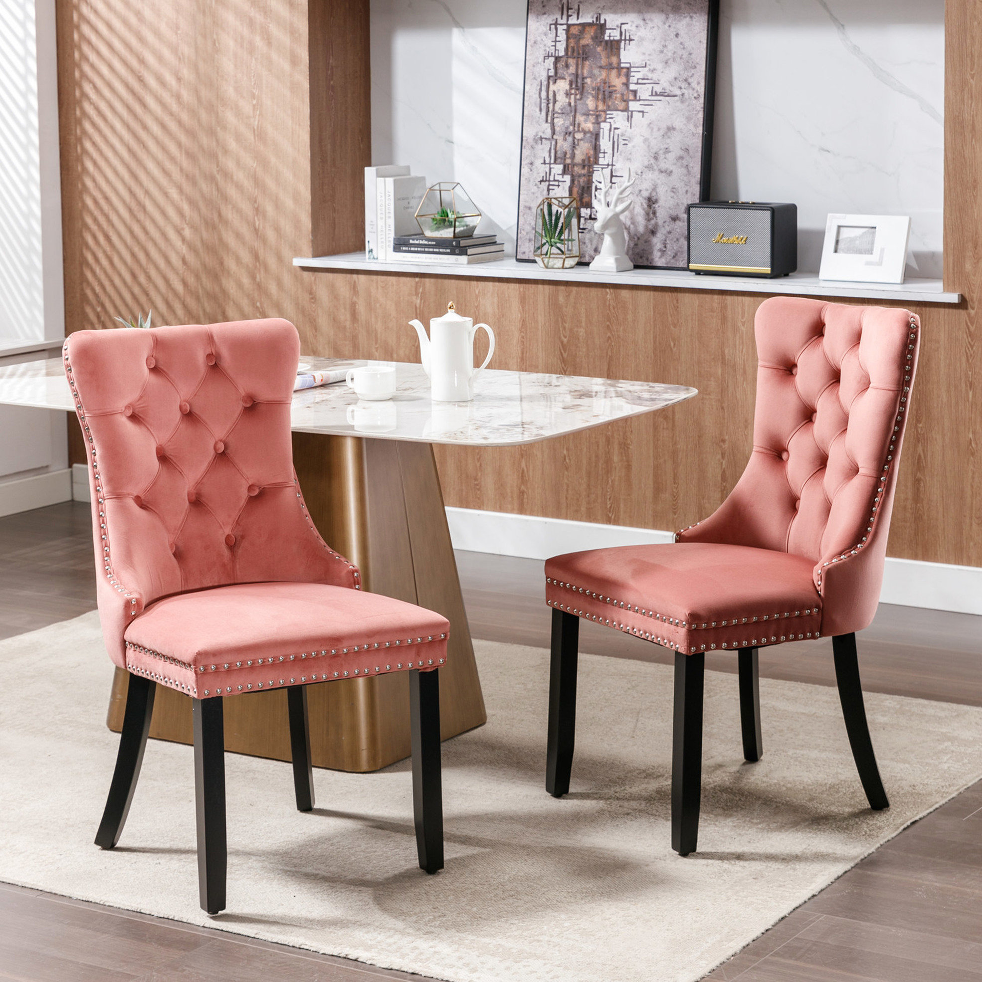Red Barrel Studio® Modern Dining Chair With Velvet Upholstery And ...