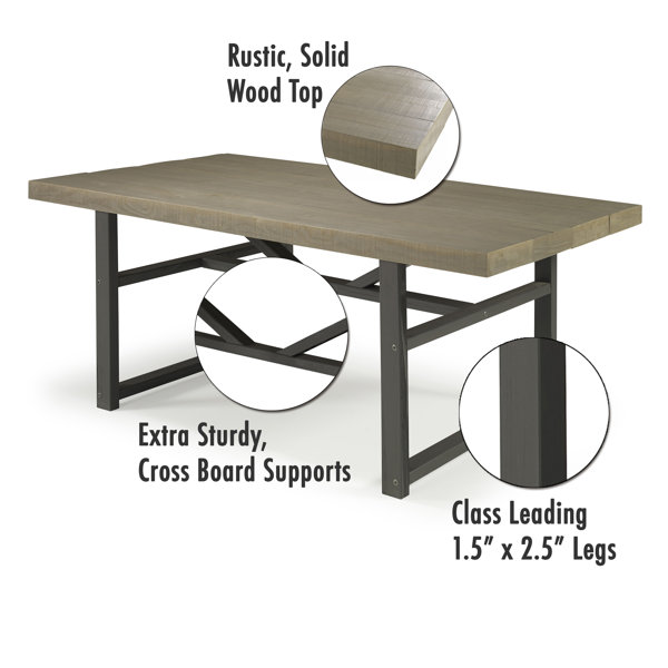 MyBedNow 6 - Piece Solid Wood Trestle Dining Set & Reviews | Wayfair