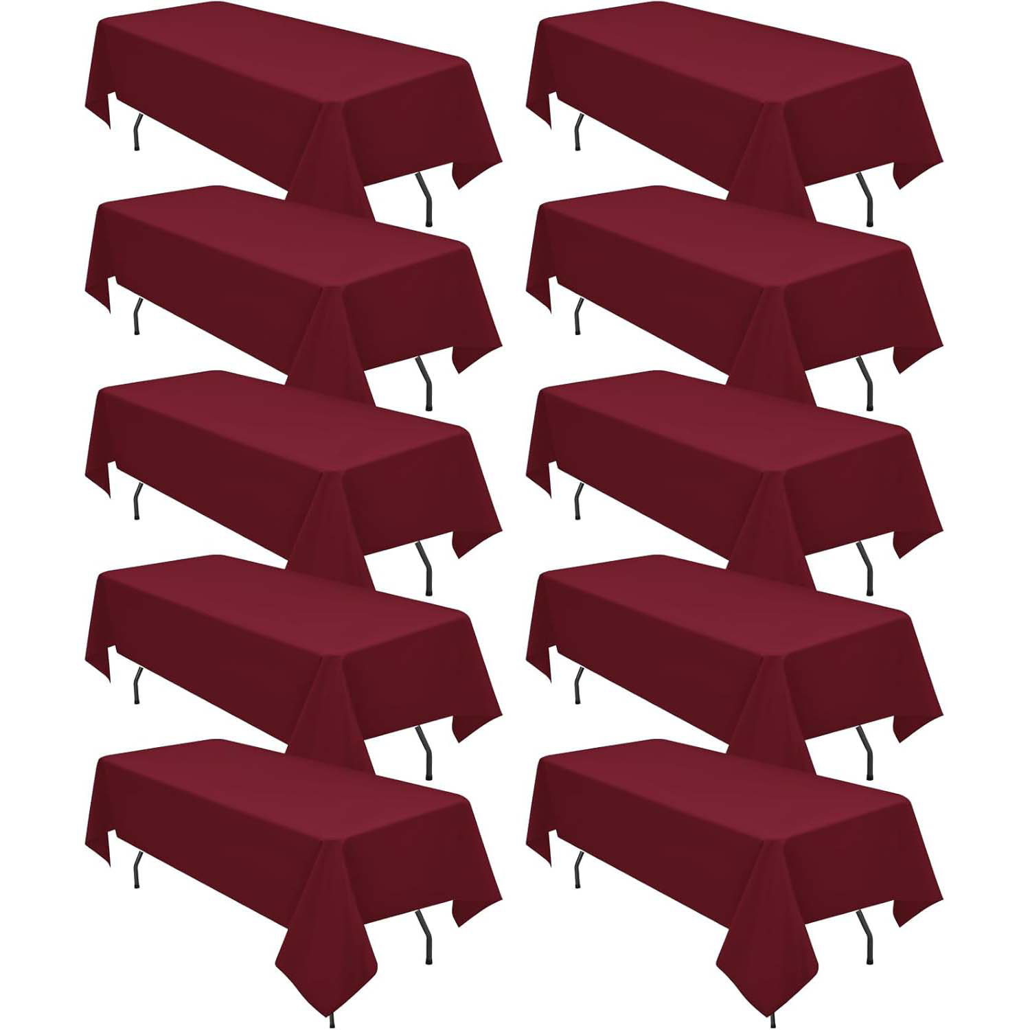 Hokku Designs 10 Pack Sage Green Rectangular Tablecloths, 60 X 126 Inch ...