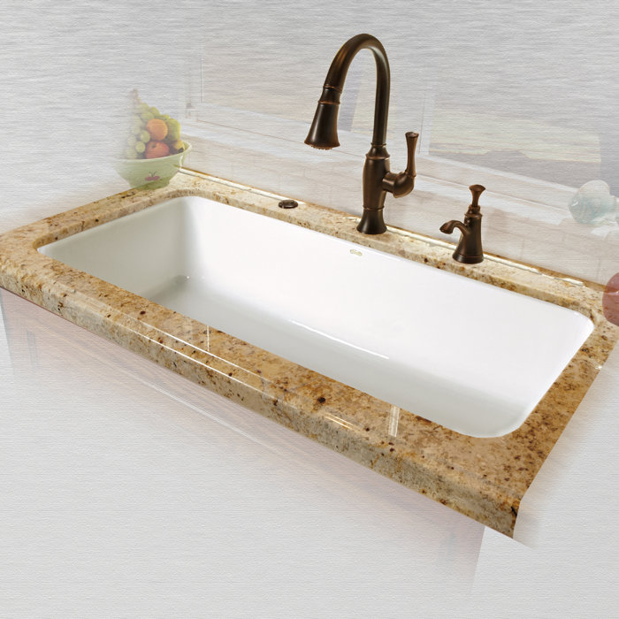 CECO Vilano 43'' L Undermount Single Bowl Cast Iron Kitchen Sink | Wayfair