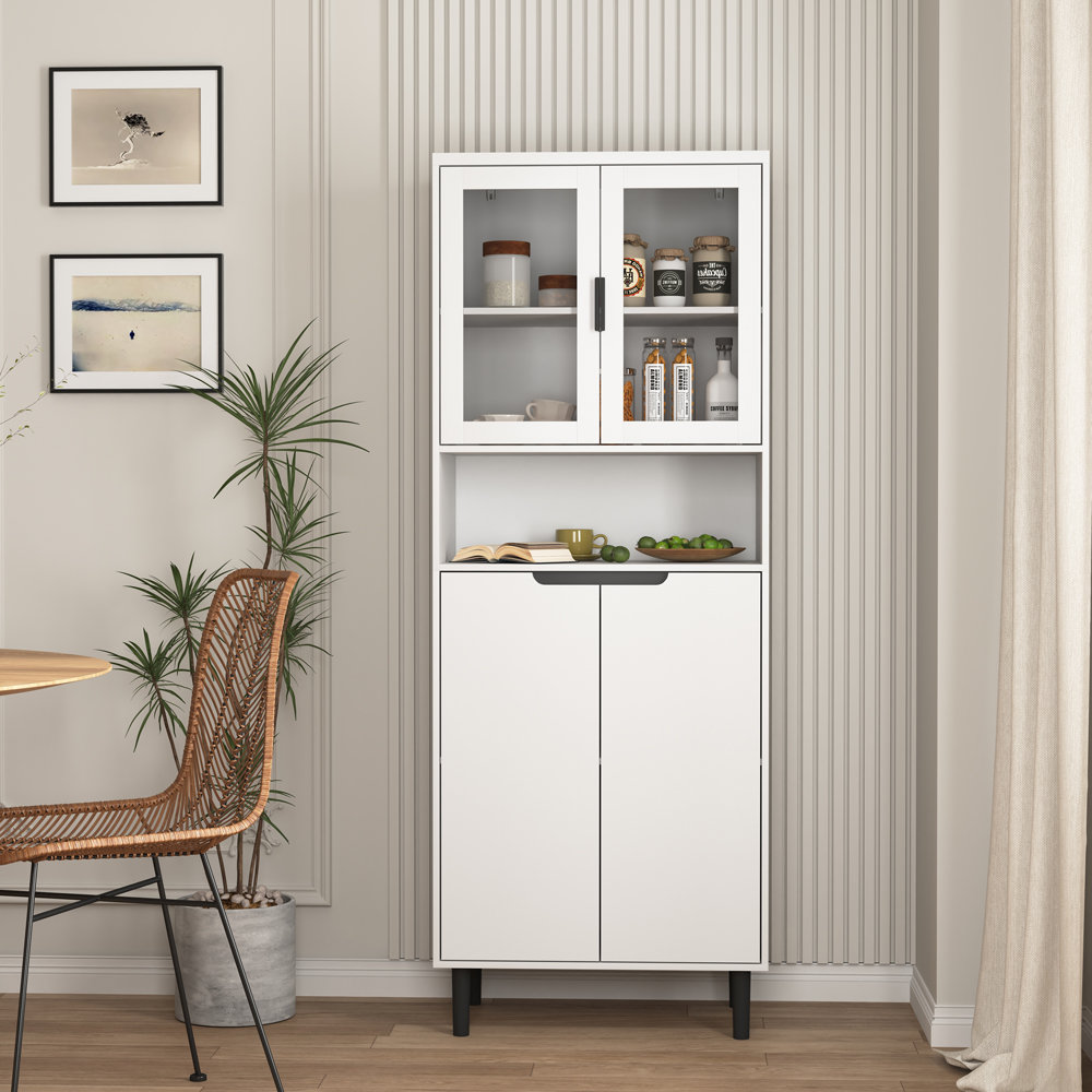 George Oliver Tall Storage Show Cabinet | Wayfair