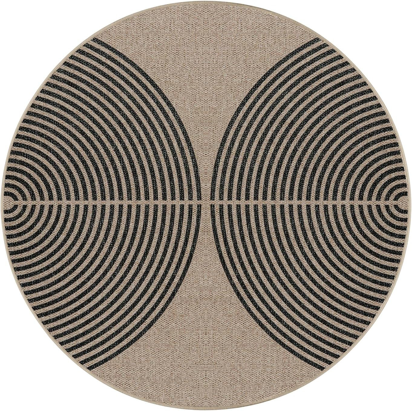 Corrigan Studio® Modern Rainbow Round Rug Washable Outdoor Rugs For ...