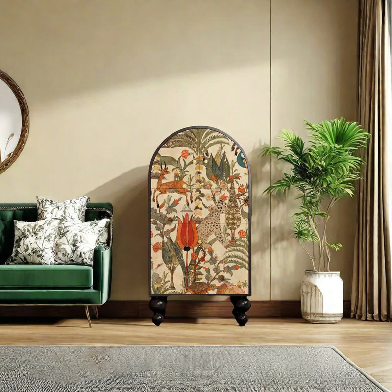 Vivid Space Creation Creative arched art storage accent chest | Wayfair