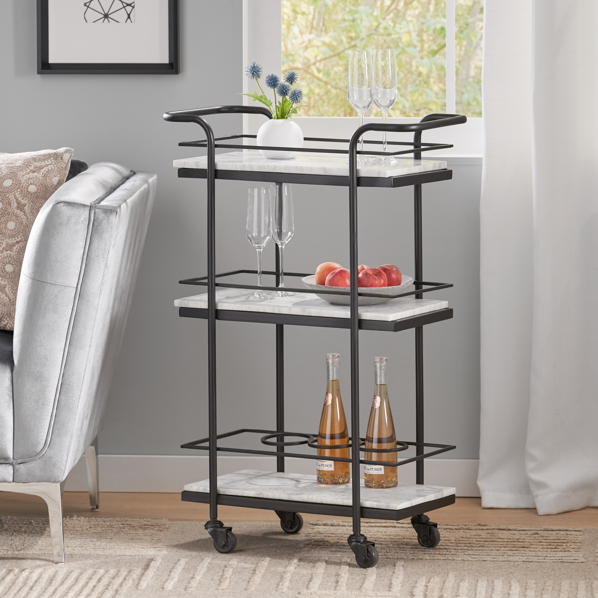 Wade Logan Atha Bar Cart & Reviews | Wayfair