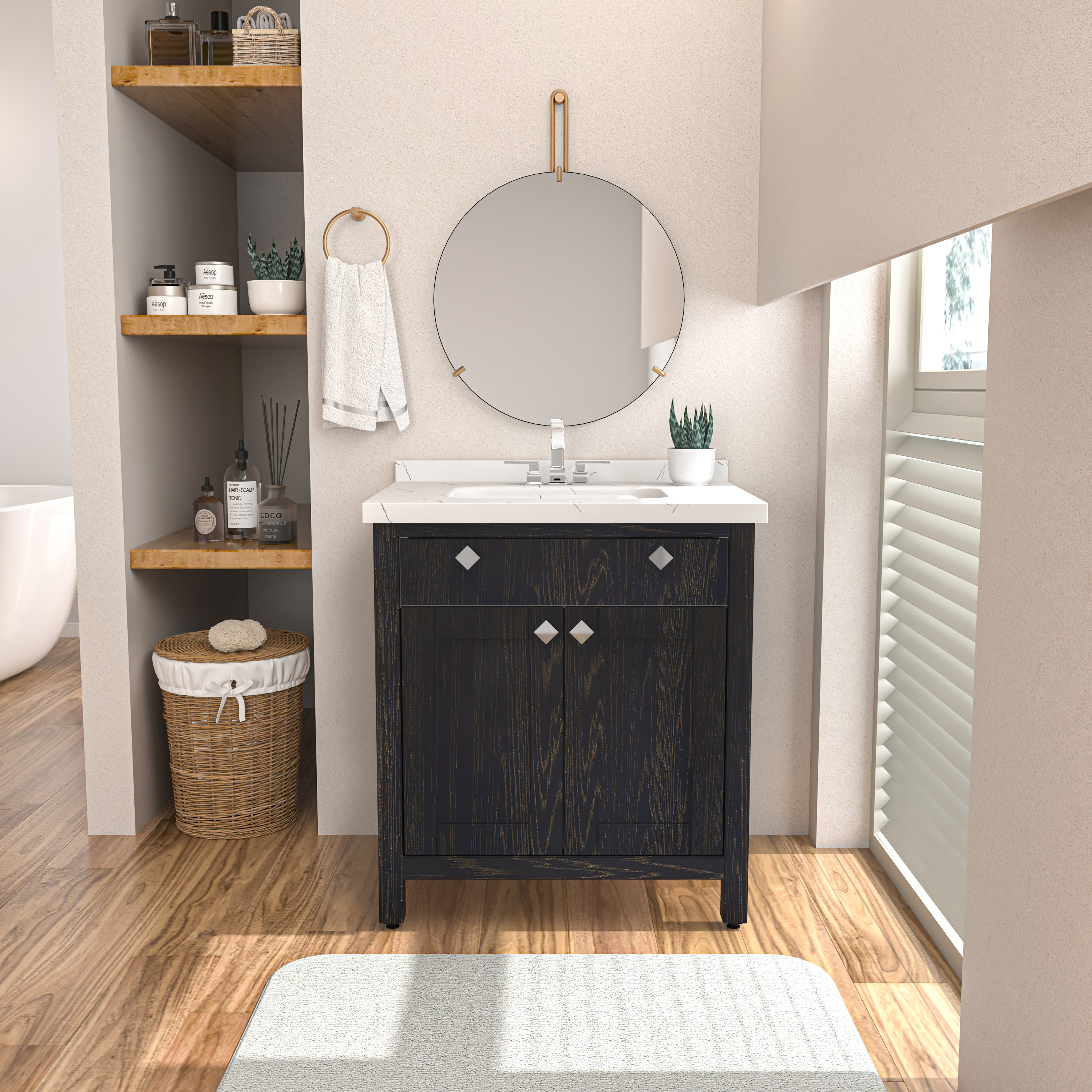 Wildon Home® Elfand 31'' Free-standing Single Bathroom Vanity with ...