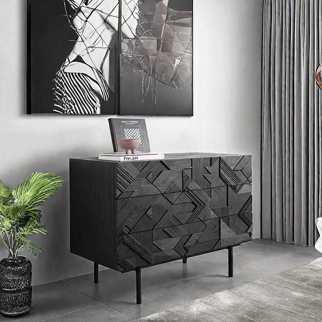 Atta Avenue Retro Industrial Accent Cabinet Accent Chest | Wayfair