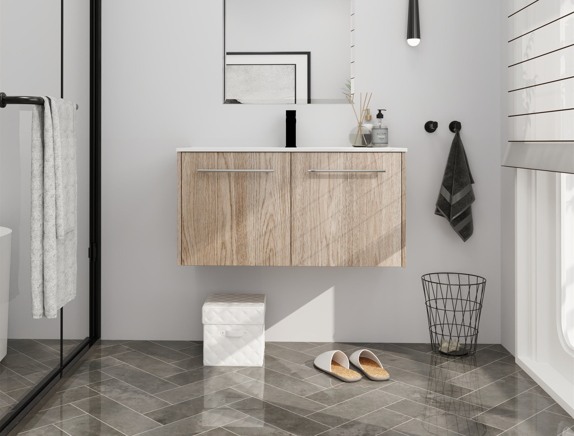 Ebern Designs Dechlan 35.6 Single Bathroom Vanity with Top | Wayfair