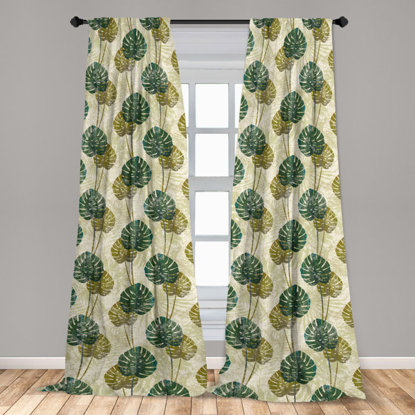 Bungalow Rose Aceson Microfiber Semi-Sheer Curtain Pair | Wayfair