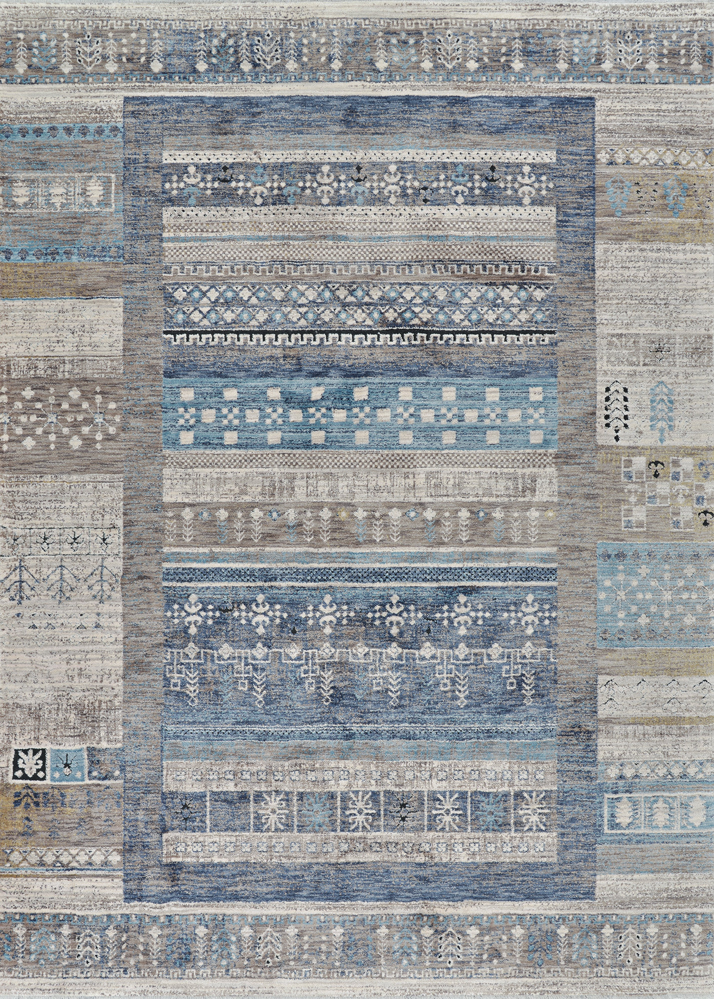 Bungalow Rose Marinko Serapi Denim-Tawny Area Rug - Wayfair Canada