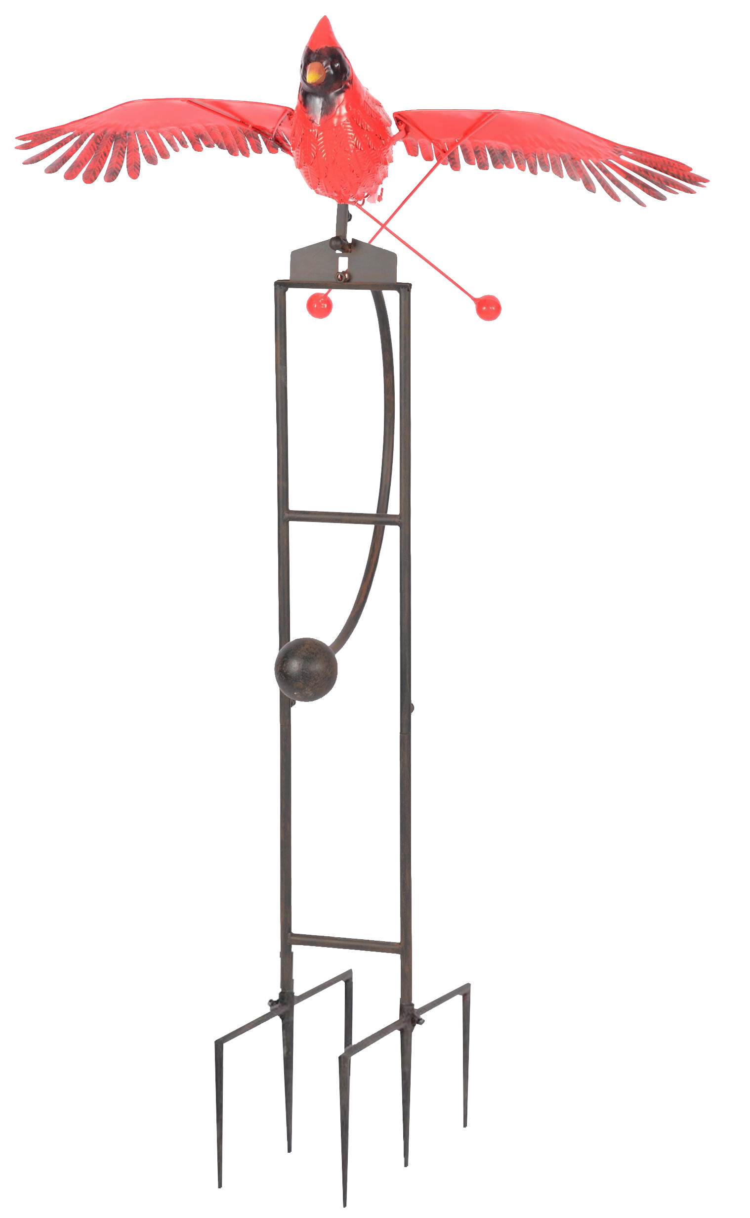 Red Barrel Studio® Large Cardinal Rustic Balancing Rocker Garden Stake ...
