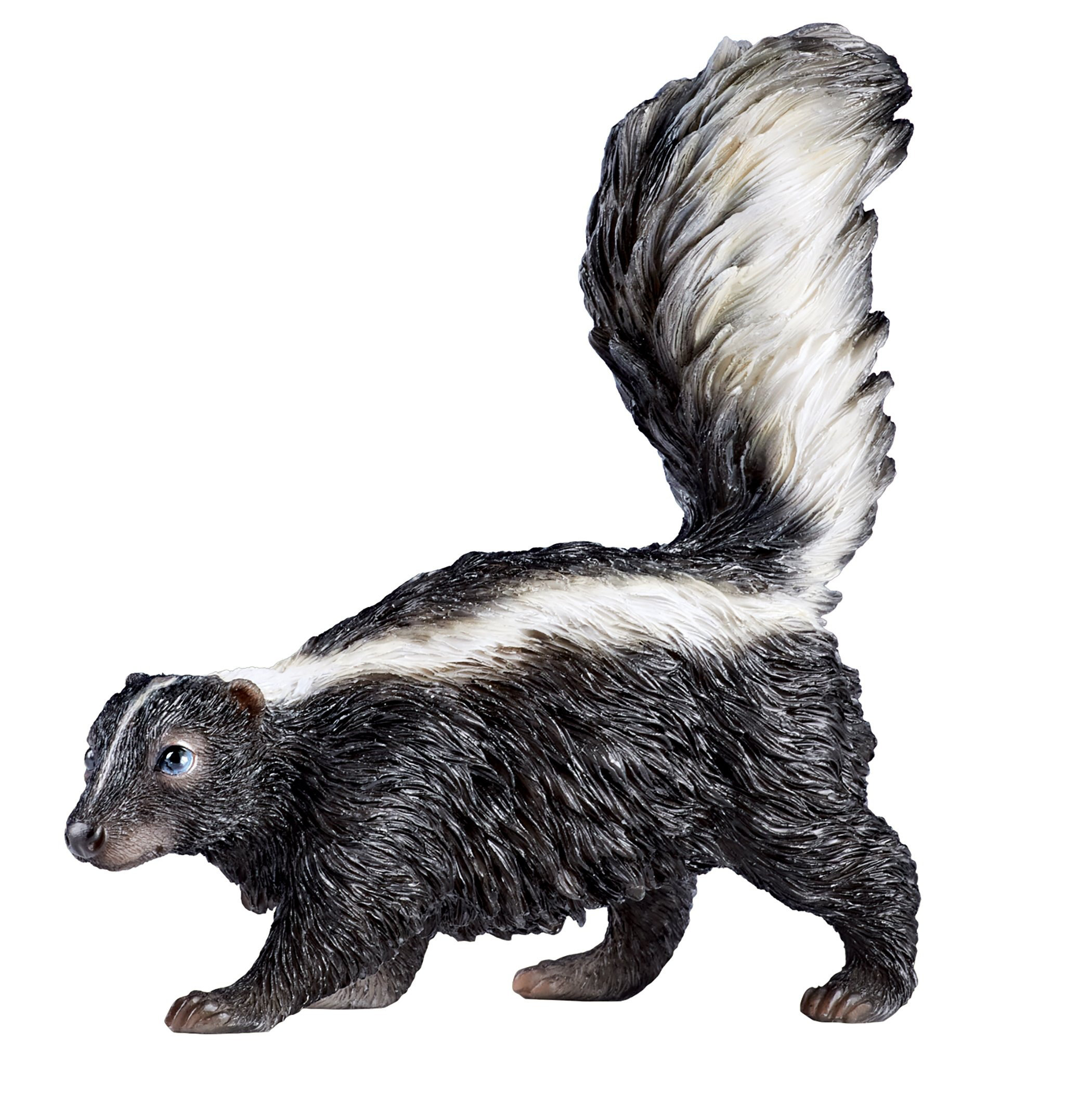Arlmont & Co. Hand-Painted Realistic Skunk Outdoor Statue | Wayfair