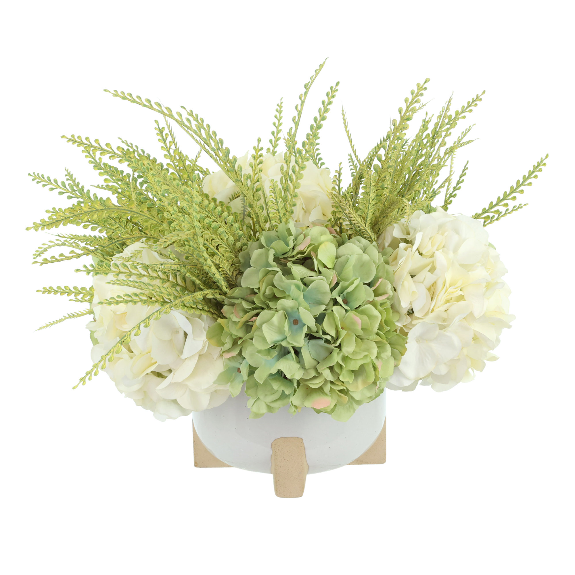Primrue Floral Centerpiece with Hydrangeas and Ferns - Wayfair Canada