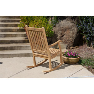 Tortuga Outdoor Jakarta 3pc Teak Rocker Set | Wayfair