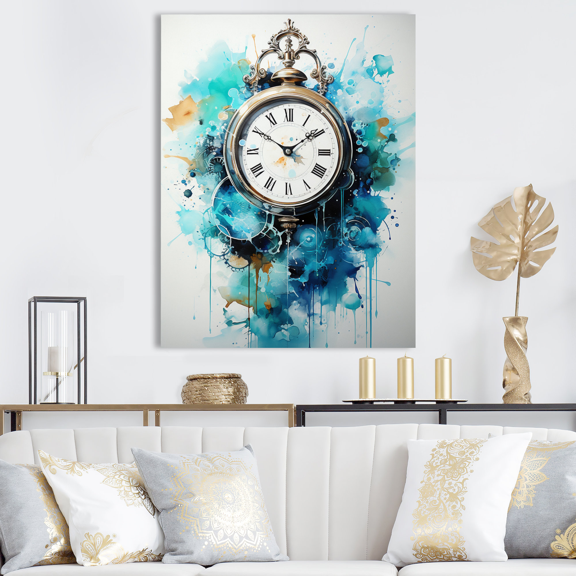 Red Barrel Studio® Clock Time In Motion II - Fashion Wall Art Living ...