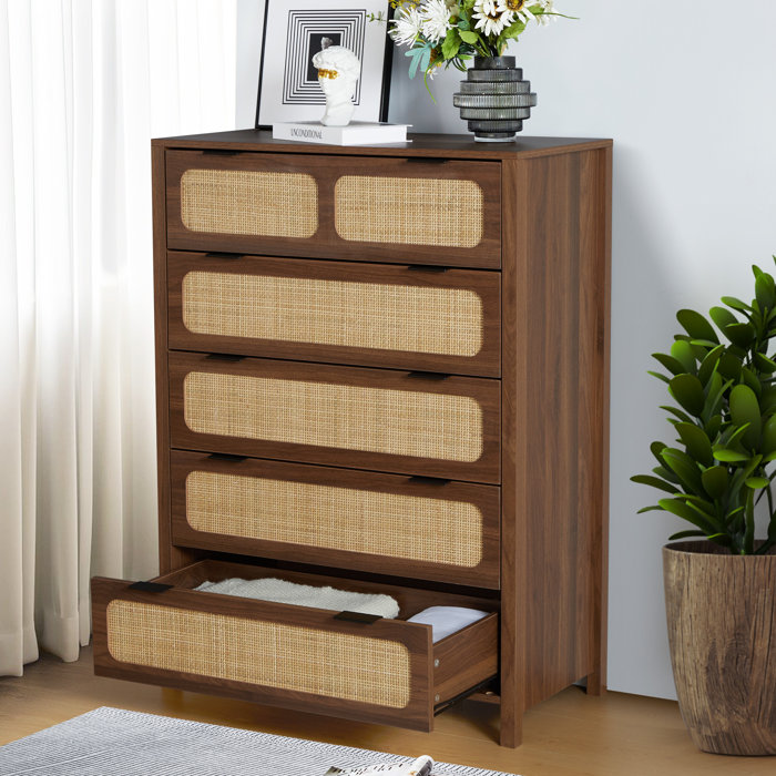 Bay Isle Home Adhemar 5 - Drawer Dresser & Reviews | Wayfair