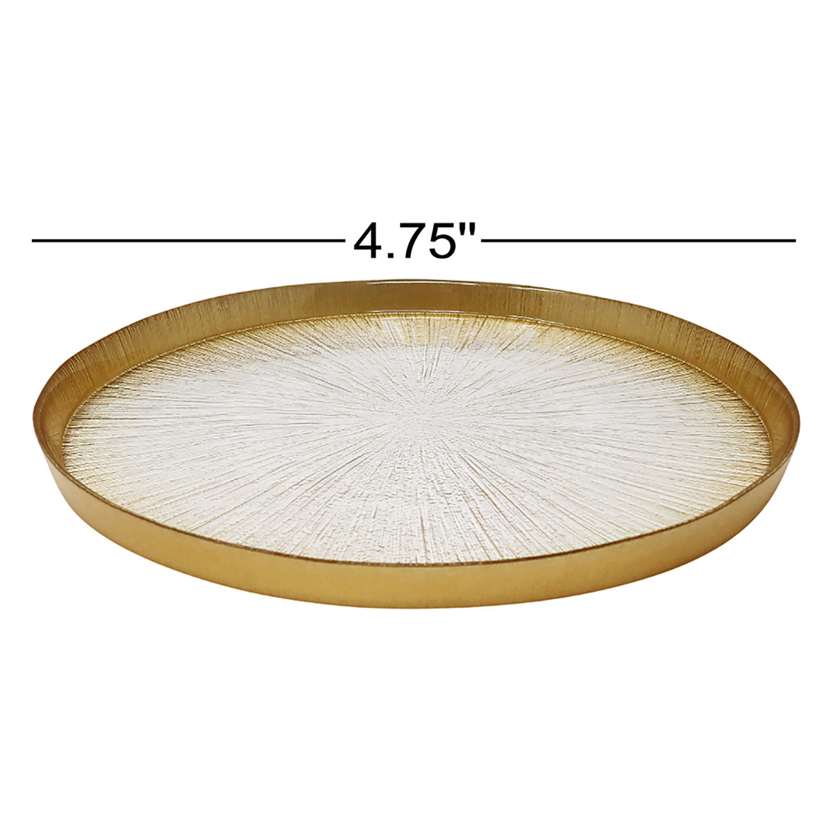 Mercer41 Crystal Glass Plates with Gold Border - 4.75"D | Wayfair
