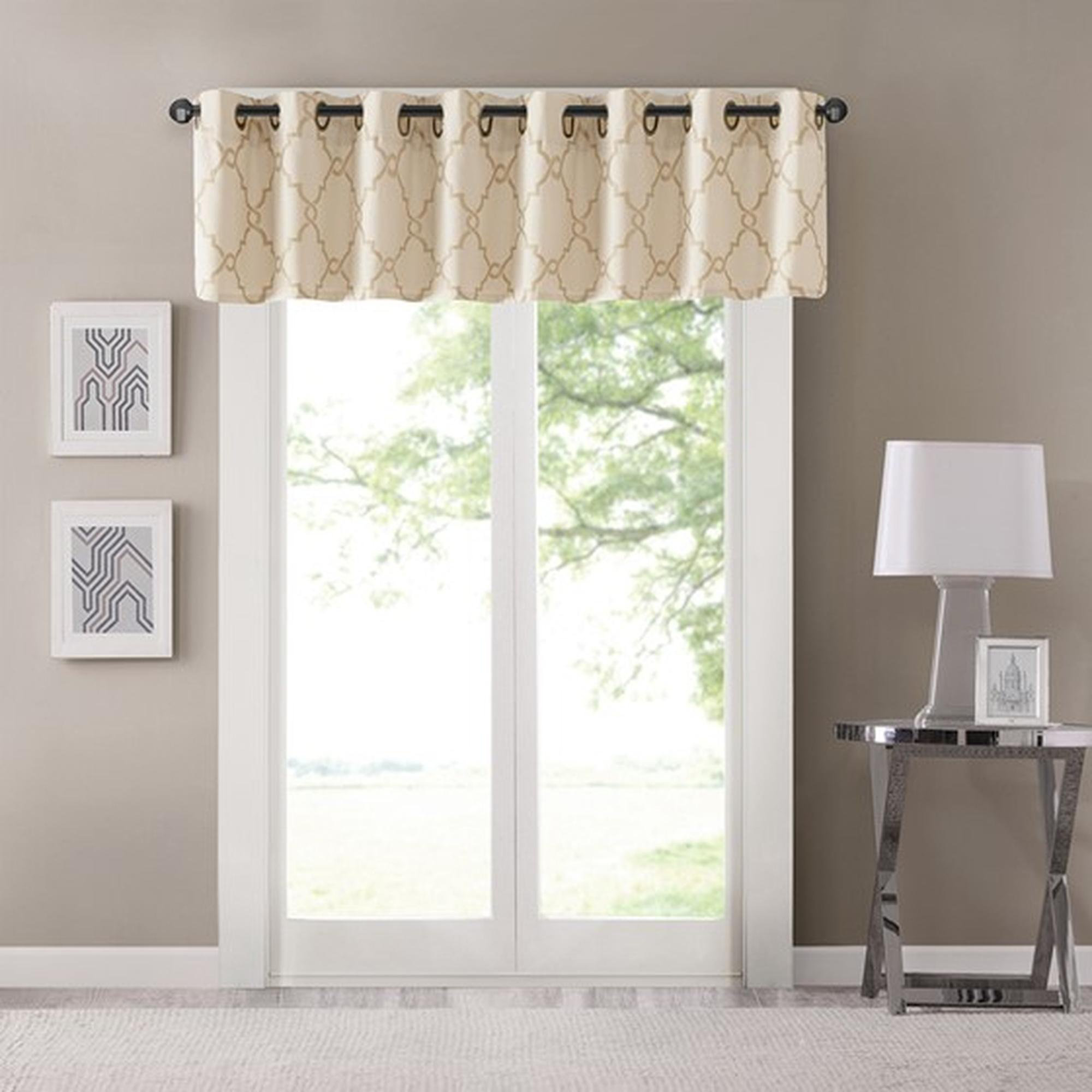 Red Barrel Studio® Fretwork Print Grommet Top Window Valance | Wayfair