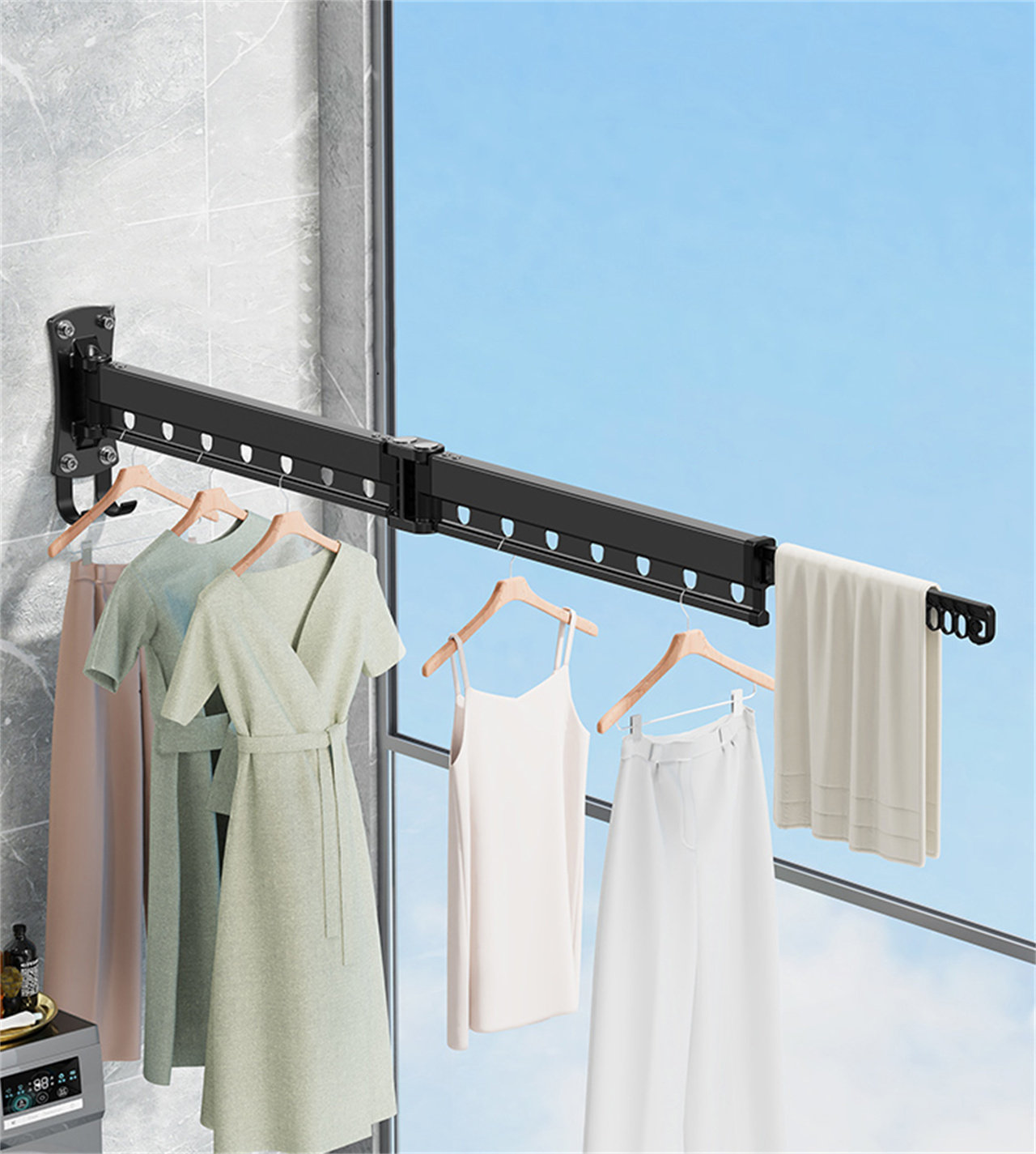 Thrones Designs Ultraspace Aluminum Retractable Clothes Rack - Wayfair ...