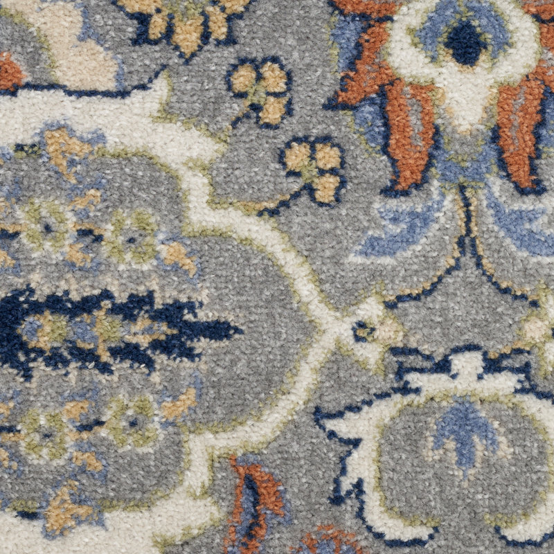 Bungalow Rose Ivelin Performance Grey/Brown Rug & Reviews | Wayfair