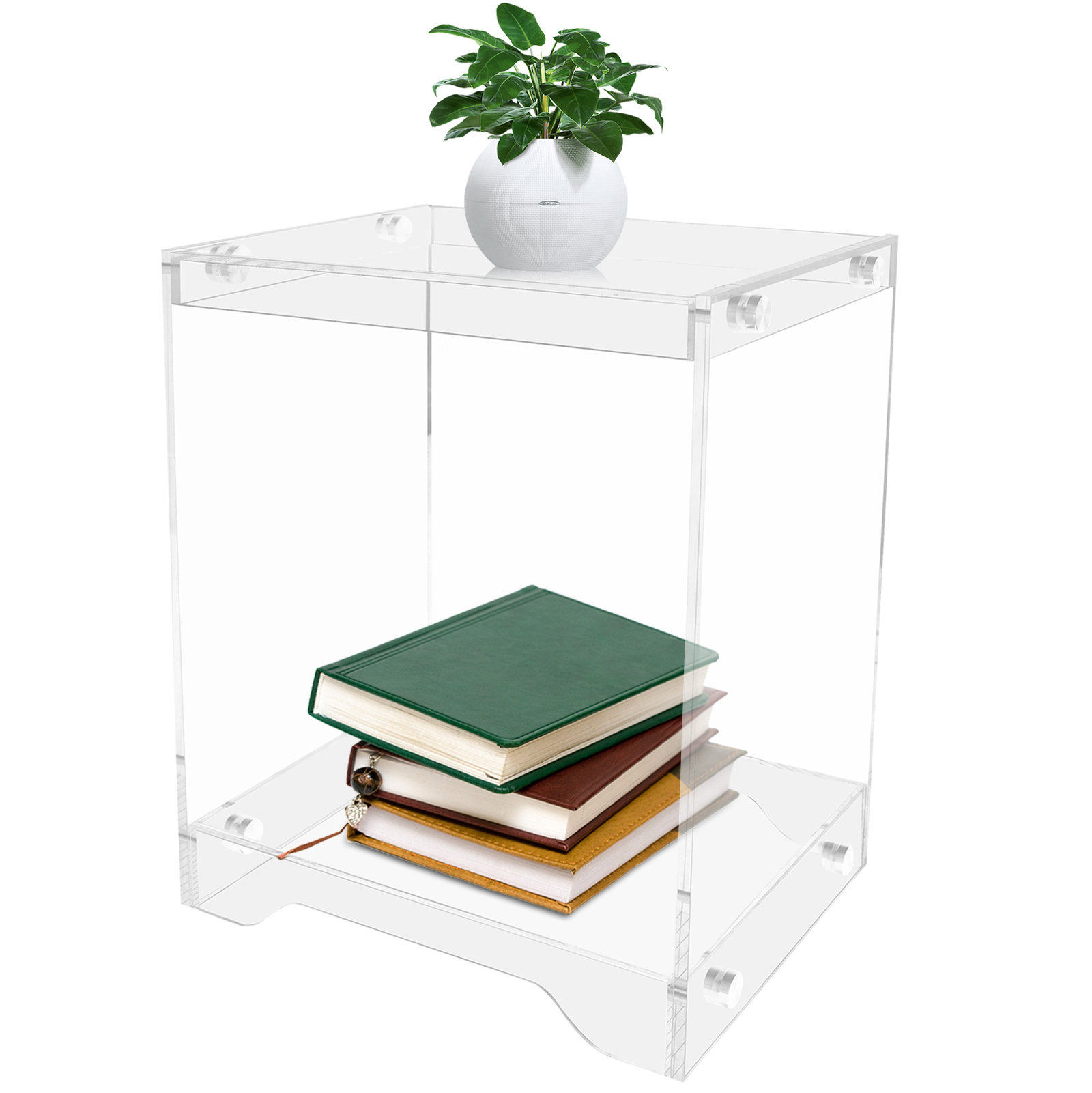 Rebrilliant Dearriba Acrylic End Table Side Table Display Case | Wayfair