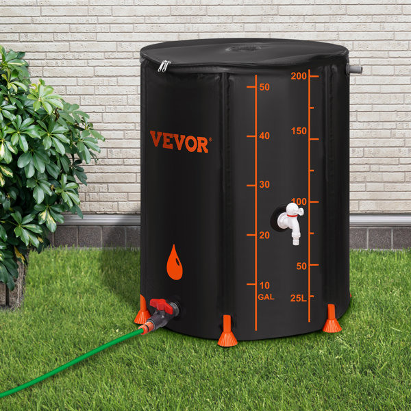 VEVOR Weather Resistant Polyethylene Foldable Dual Overflow Rain Barrel ...