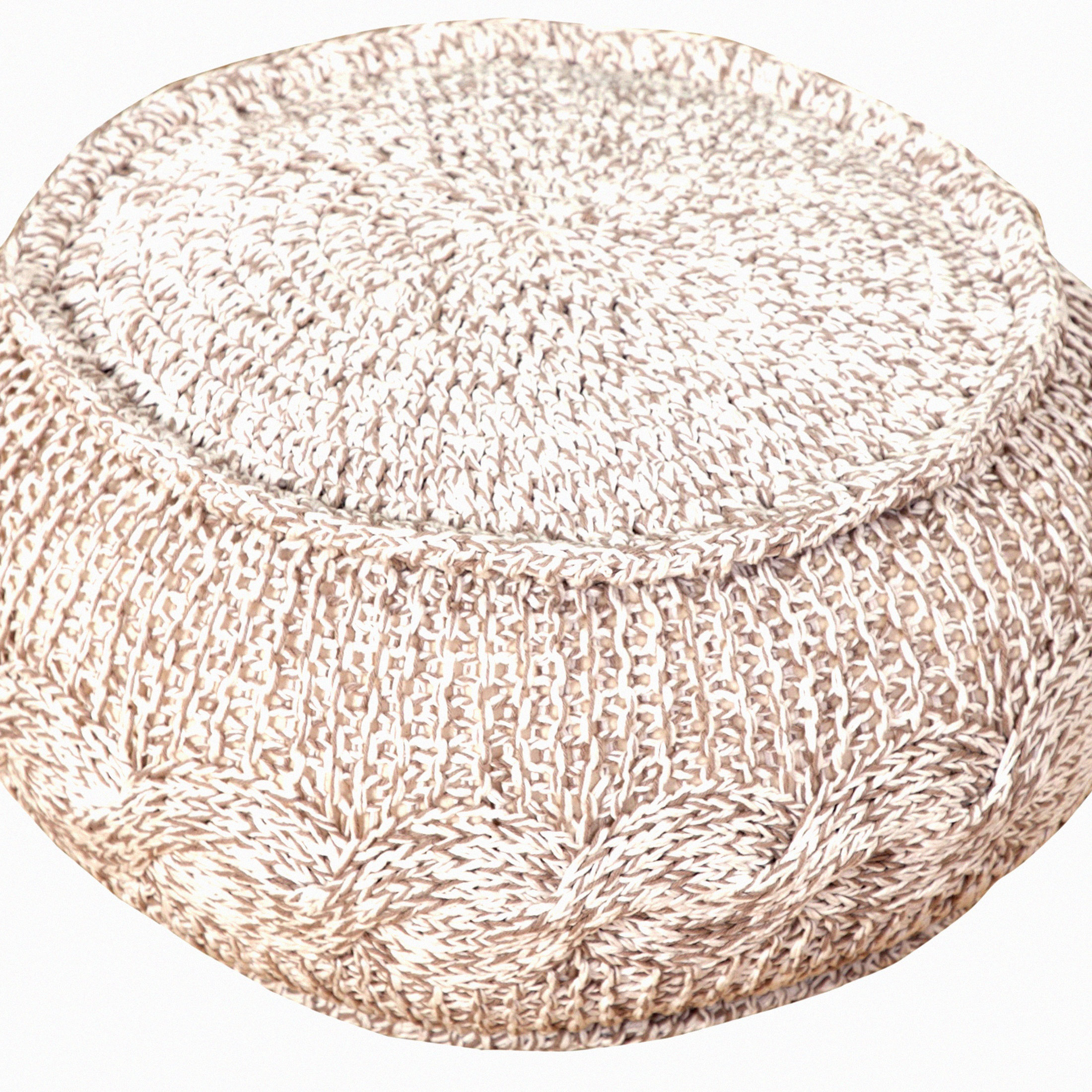 BRBCA CozyChic Cable Knit Pouf Ottoman - Handcrafted 12x20 Inch ...