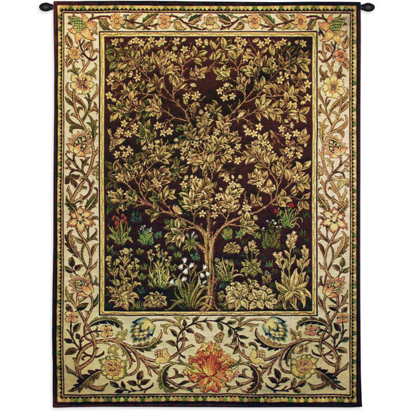 Fine Art Tapestries "Tree of Life" Umber BW Tapestry & Reviews | Wayfair