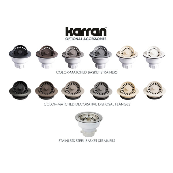 Karran 3-1/2 In. Kitchen Sink Decorative Disposal Flange & Reviews ...
