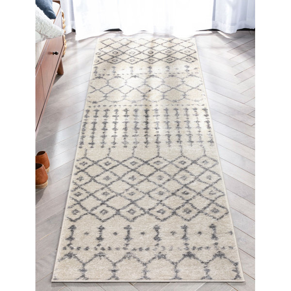 Well Woven Tapis à treillis marocain ivoire Well - Wayfair Canada
