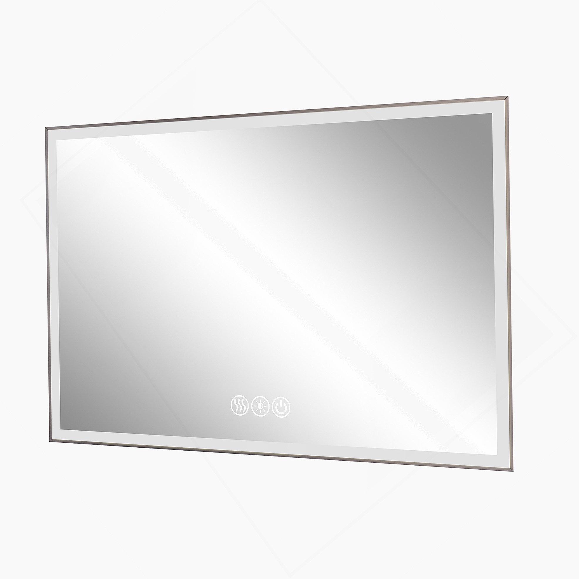Ebern Designs LED Framed Bathroom Vanity Mirror With Aluminum Frame, 45 ...