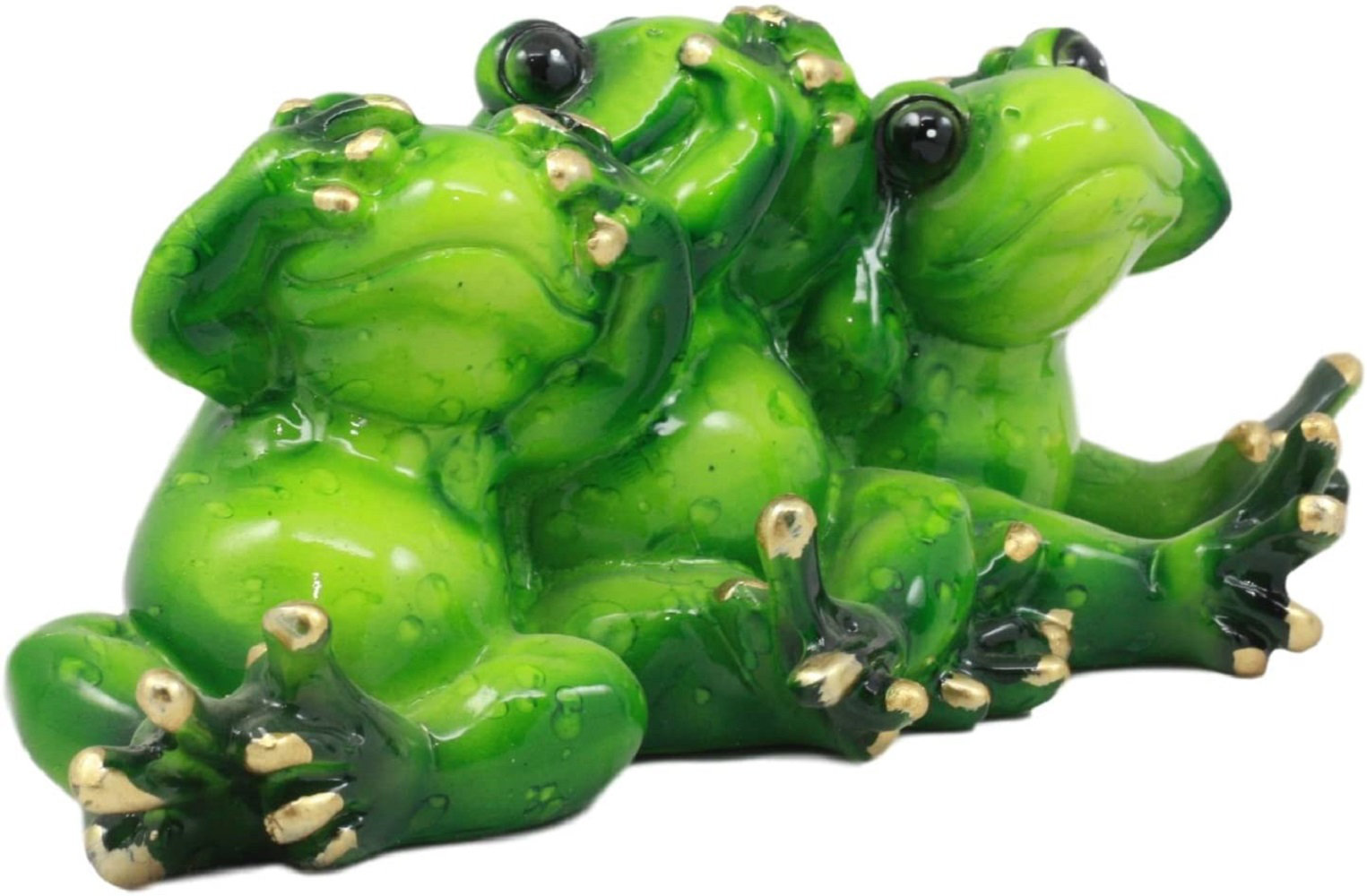 Trinx Ebros Glossy Green Whimsical See Hear And Speak No Evil Trio ...