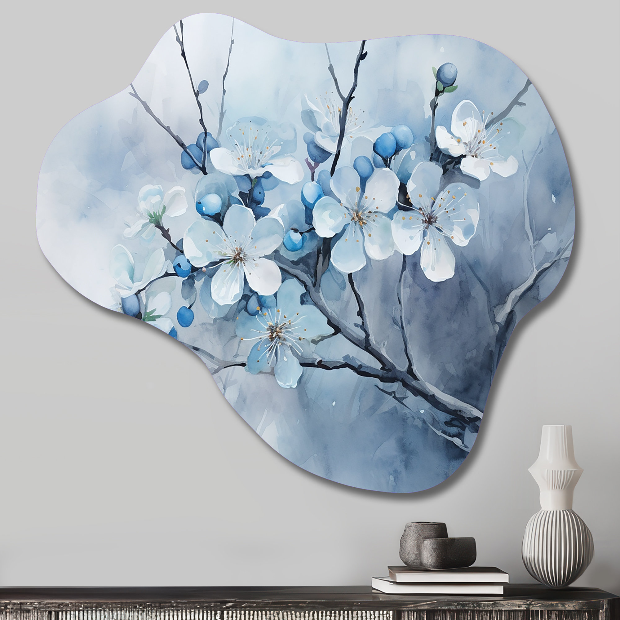 Design Art Apple Blossom Monochromatic Elegance VII - Apple Blossom ...