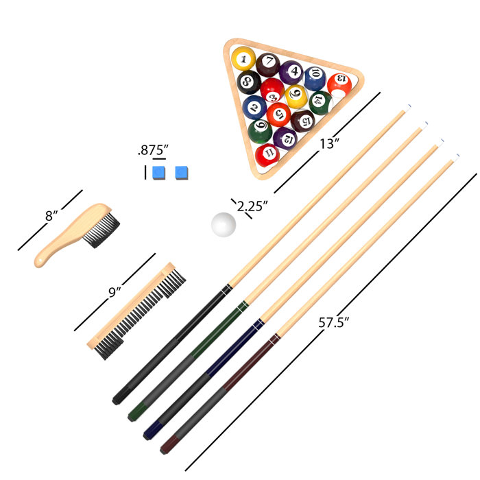 Trademark Games Billiards 32 Piece Accessory Kit For Pool Table ...