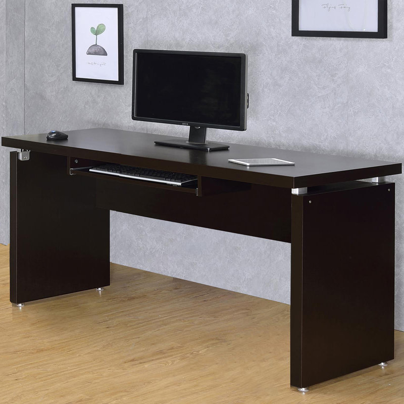 Ebern Designs Tymesia 54.6'' W Rectangle Computer Desk in Cappuccino ...