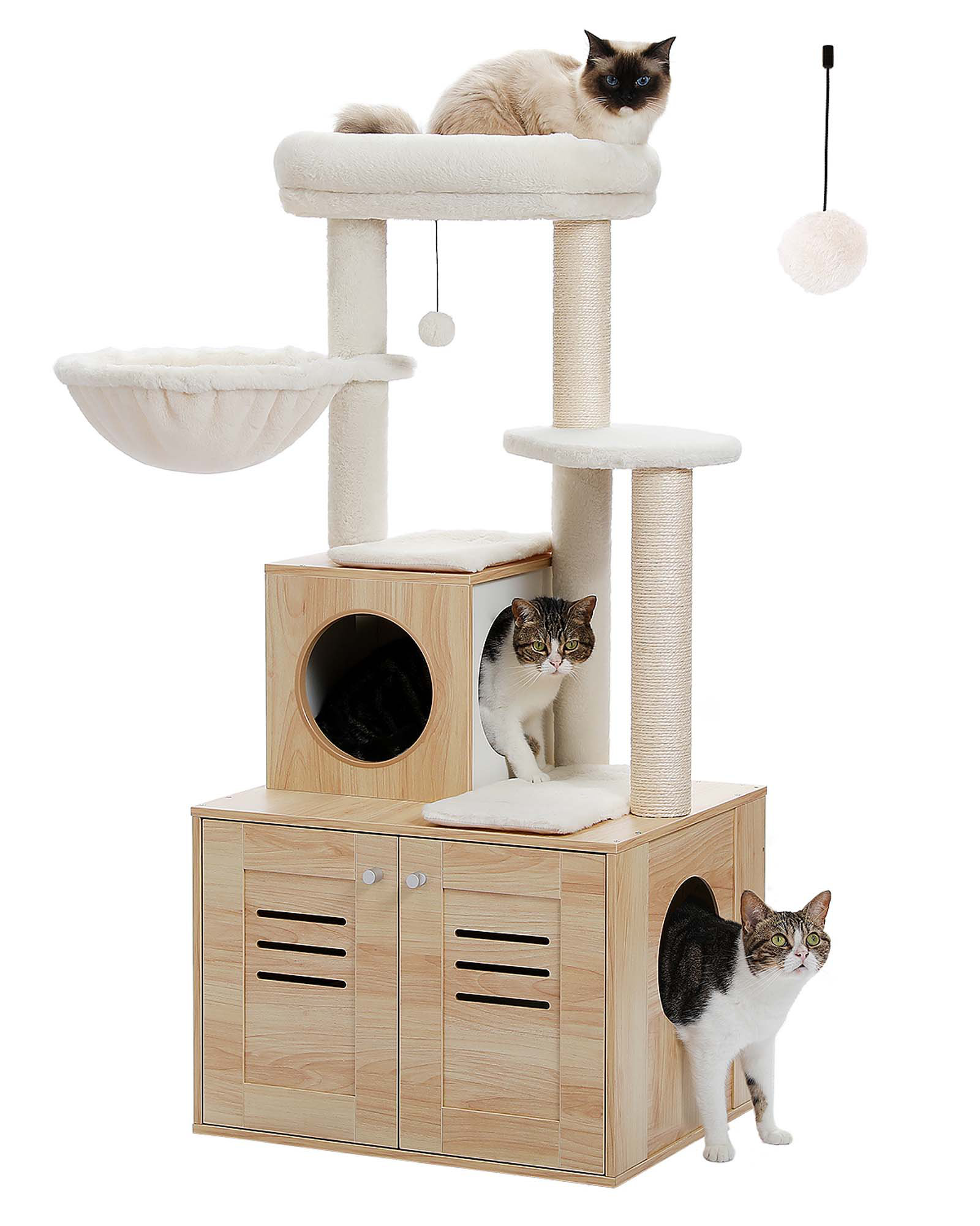 Archie & Oscar™ Modern Wood Cat Condo With Litter Box | Wayfair