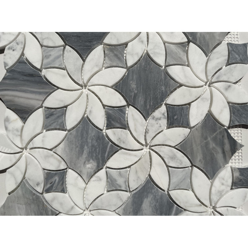 Marble Online 12" x 12" Marble Novelty Mosaic Wall & Floor Tile | Wayfair