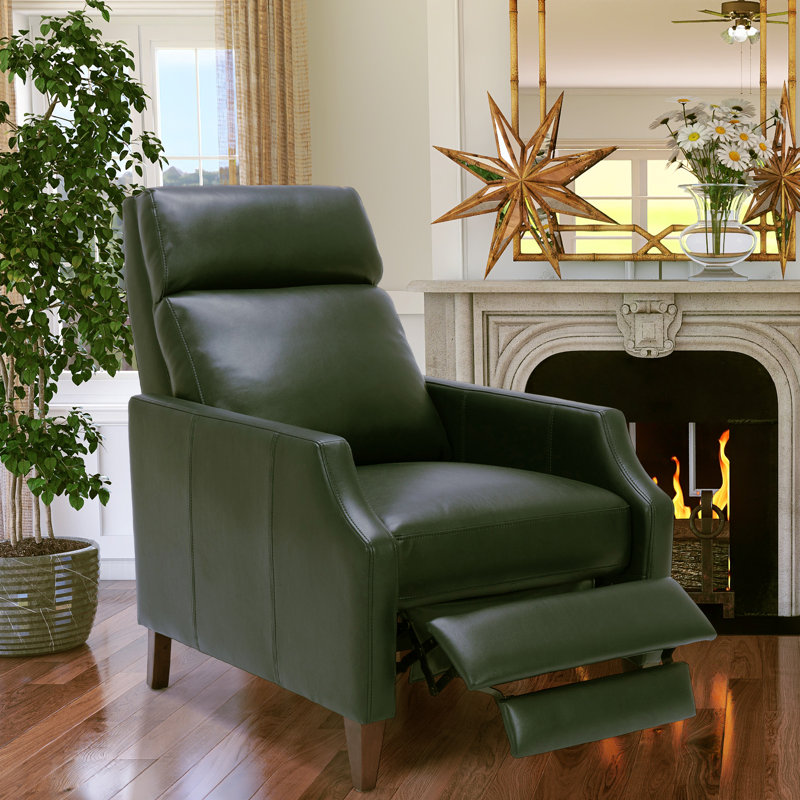 Red Barrel Studio® Chemika 28.18"W Manual Push Back Faux Leather ...