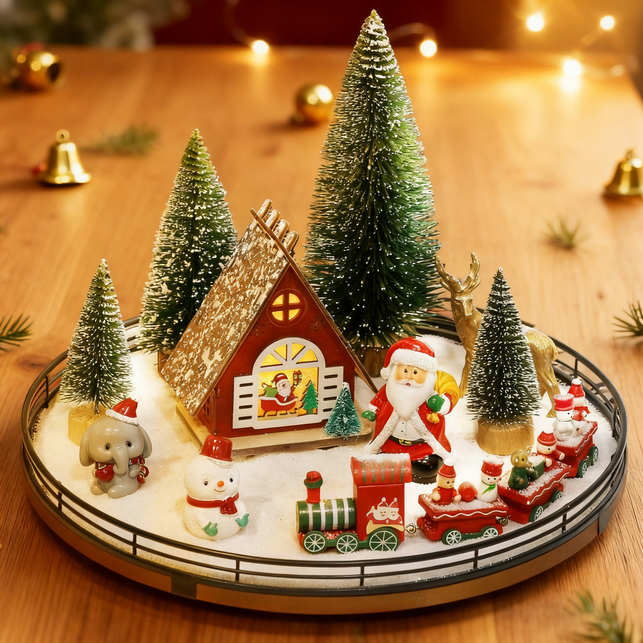 The Holiday Aisle® 12-Piece Christmas Village Decor Set & 13" Lazy ...
