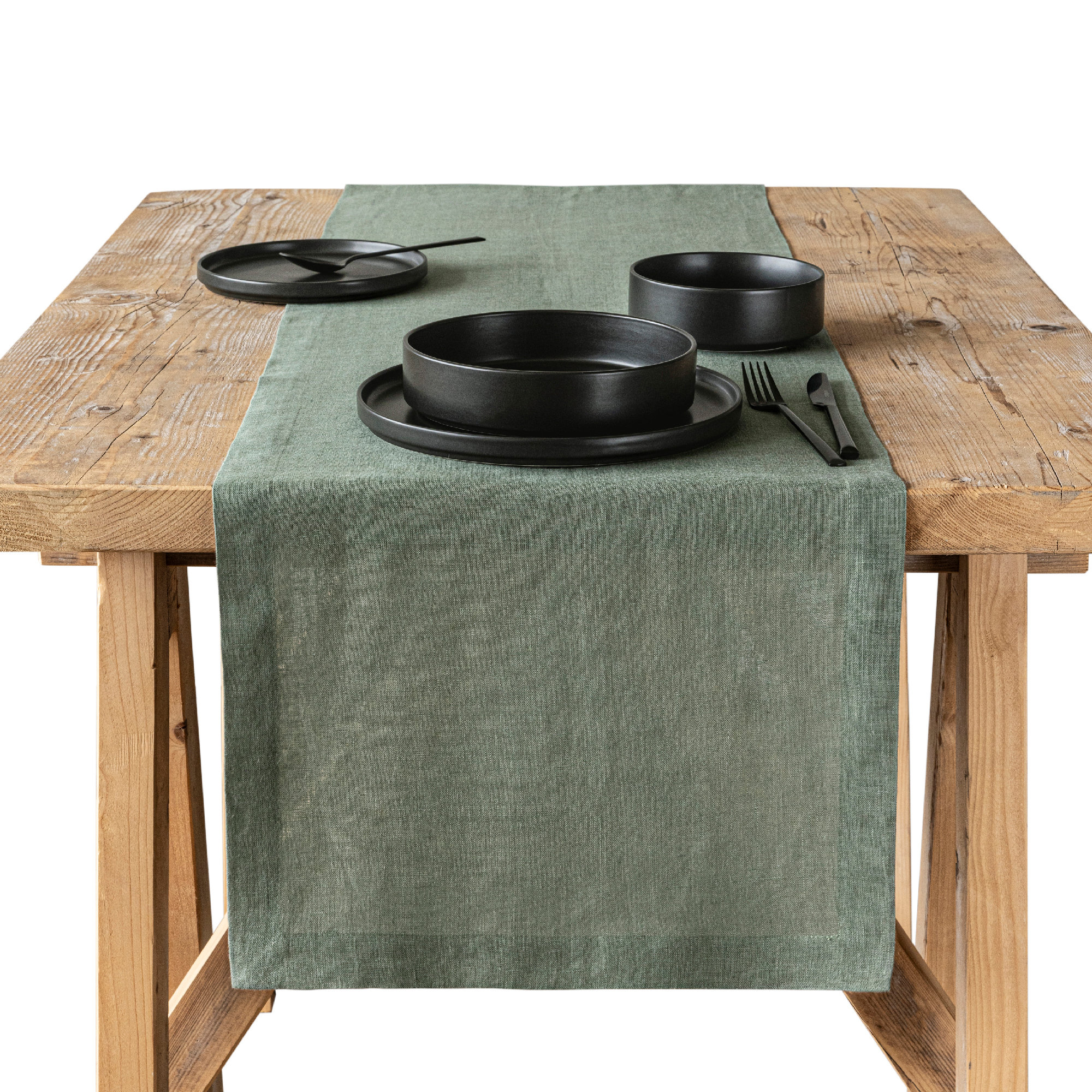 over&back Washed 100% Linen Table Runner - Machine Washable & Reviews ...