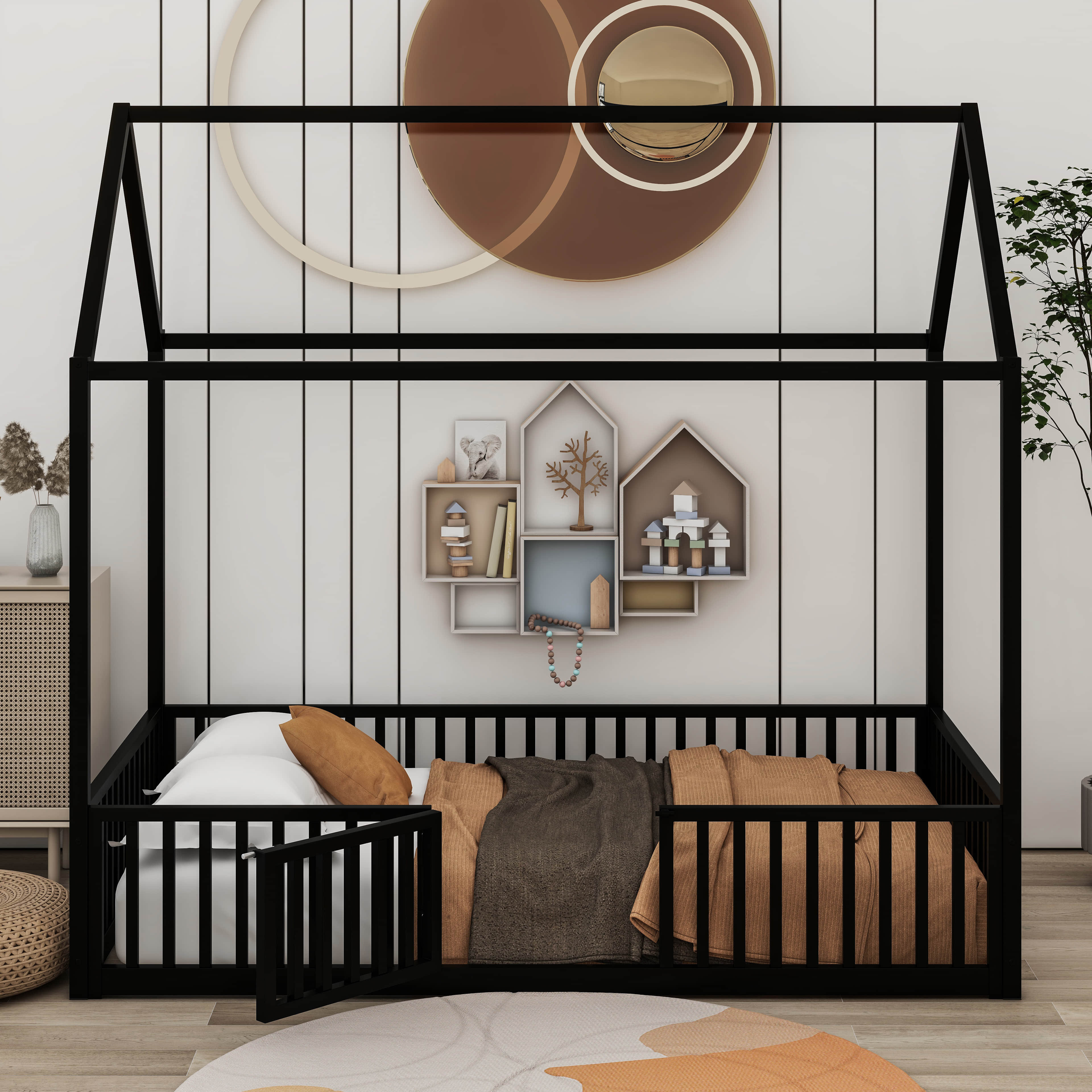 Harper Orchard Keisha Metal Slat Bed | Wayfair