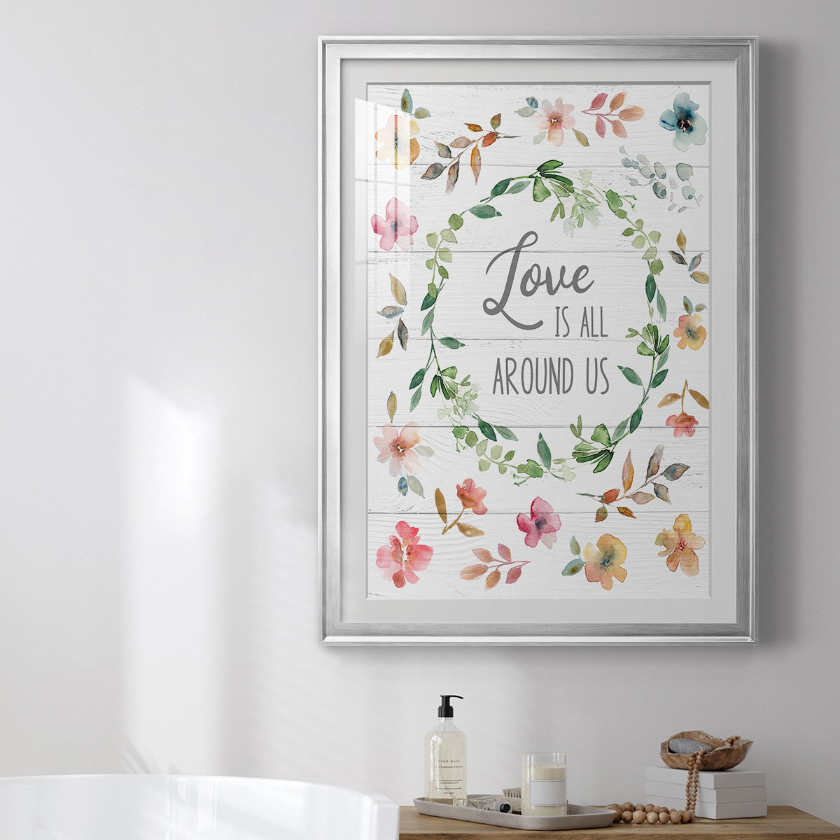 Trinx Love Is All Around Us Premium Framed Print - Ready To Hang | Wayfair