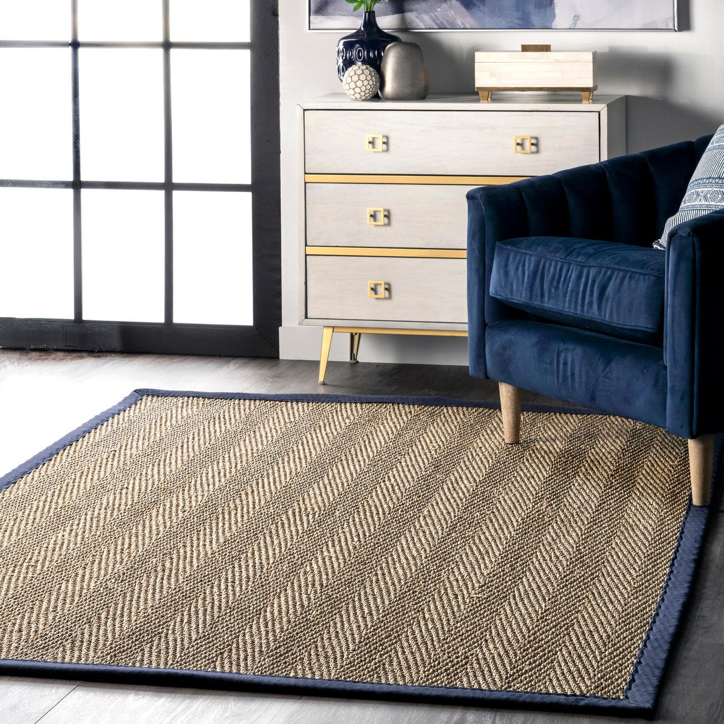 Bay Isle Home™ Benevides Bamboo Slat/Seagrass Light Brown Area Rug ...