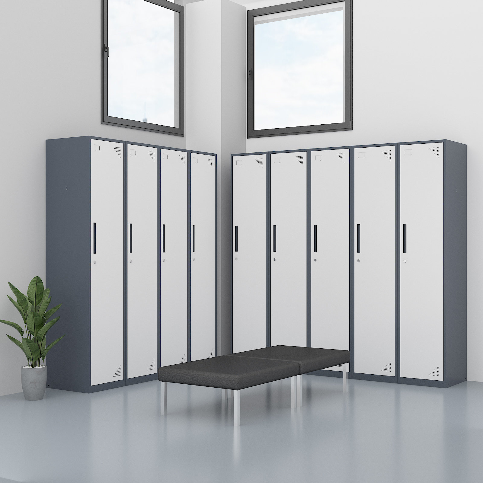 Dsarui 15 Inch Wide Storage Lockers Cabinet With 1 Door And Keys For ...