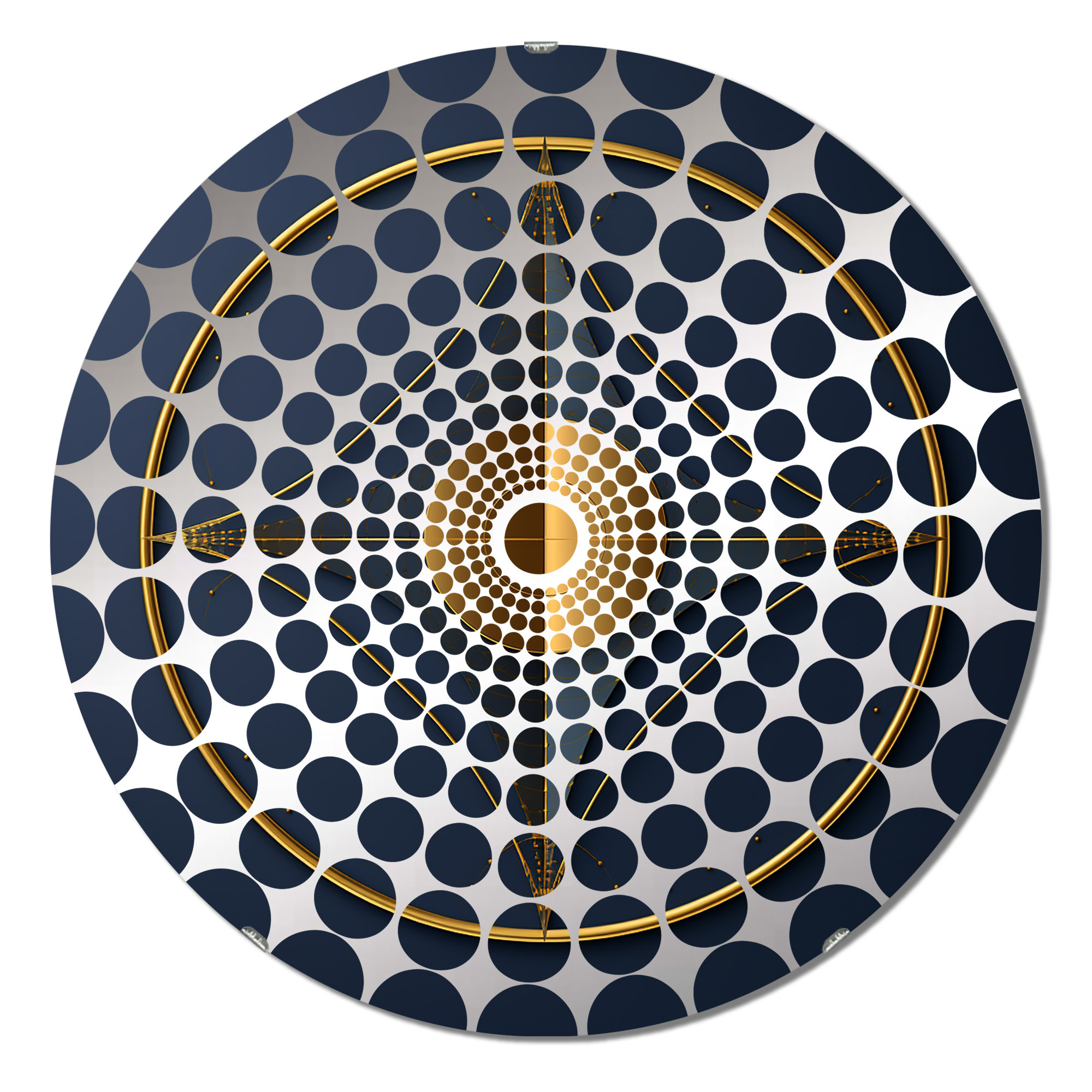 East Urban Home Riebe - Concentric Circles Decorative Mirror | Wayfair