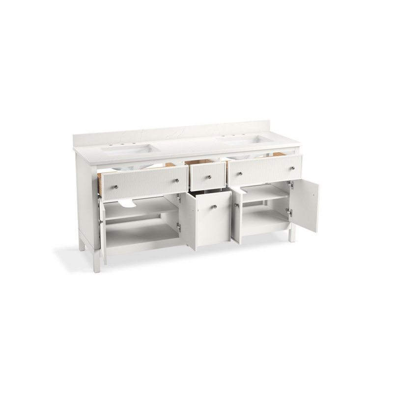 Kohler Malin By Studio McGee 72 in. Bathroom Vanity Cabinet With Sinks ...