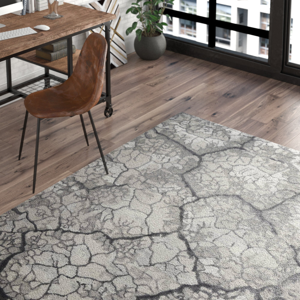 17 Stories Mugsy Hand-Knotted Gray Area Rug | Wayfair