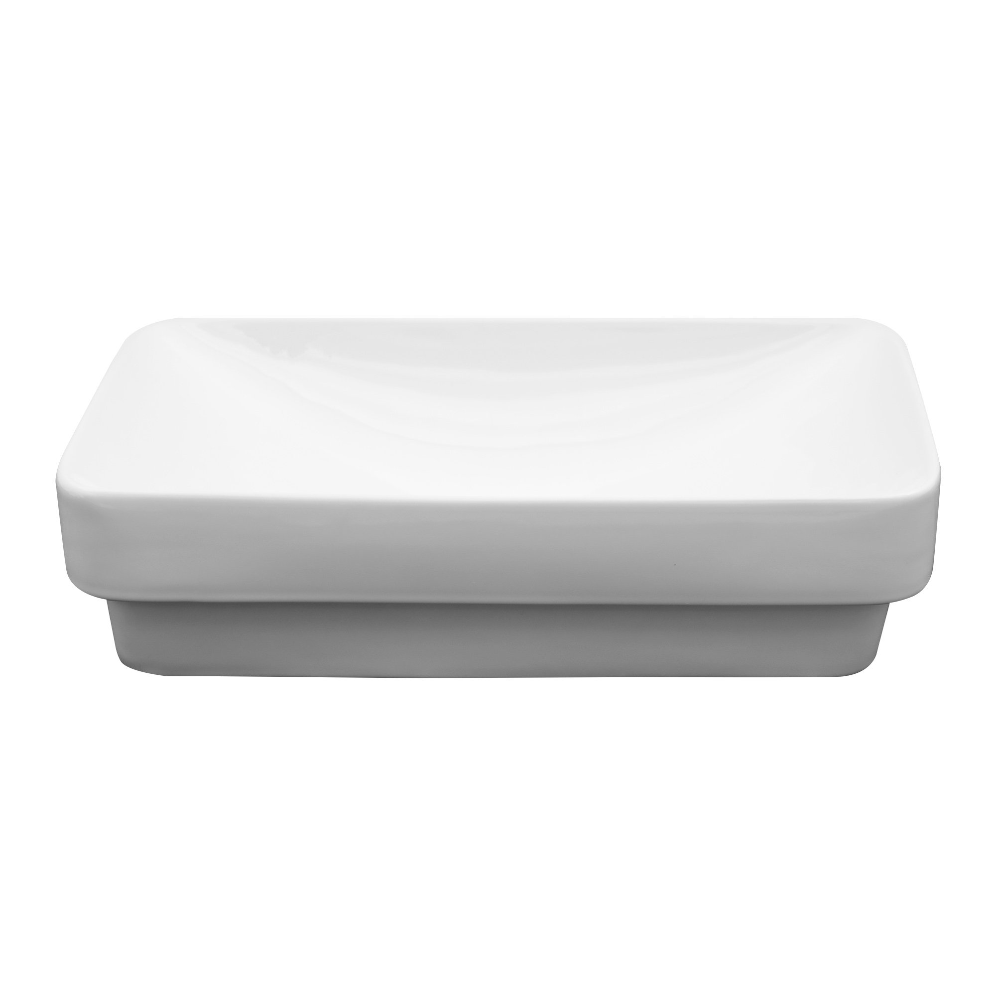 Kichae 19" x 12" Semi-Recessed Bathroom Sink - White Ceramic Above ...