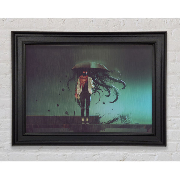 Happy Larry Umbrella Octopus Framed Print | Wayfair.co.uk