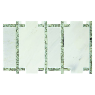Daltile Lavaliere First Snow Natural Stone Mosaic Wall Tile | Wayfair